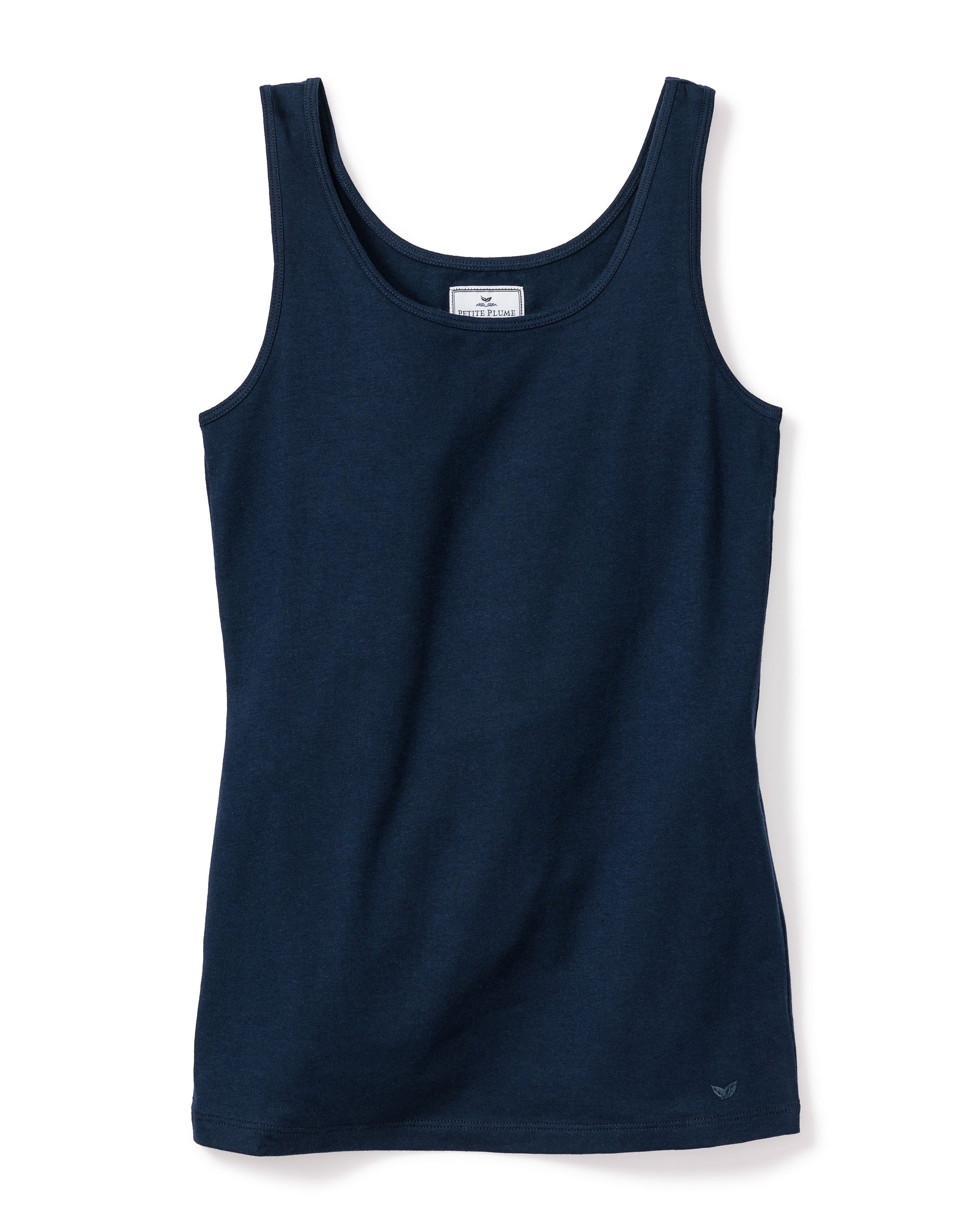Women's Luxe Pima Navy Tank Top | Petite Plume