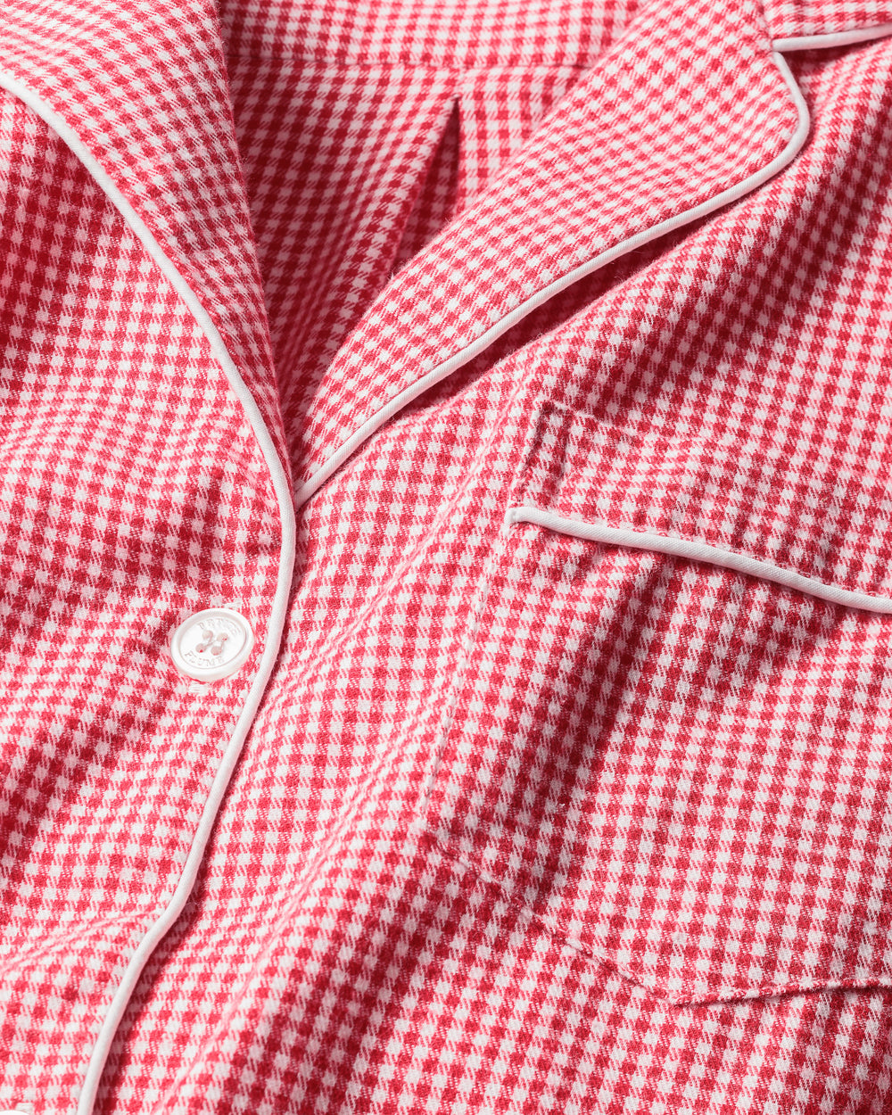 Men's Red Mini Gingham Pajama Set | Petite Plume
