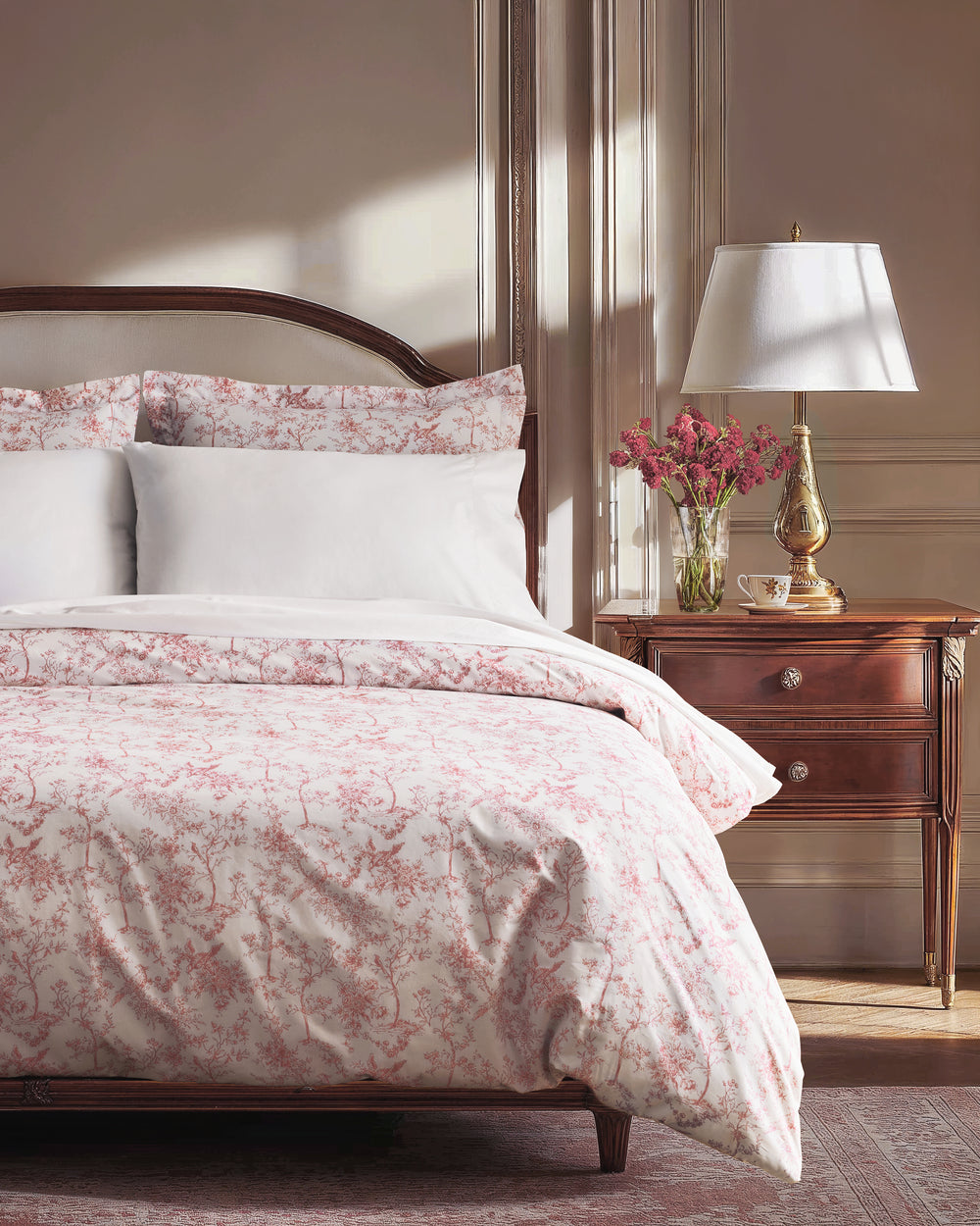 Pink Timeless Toile Bedding Set