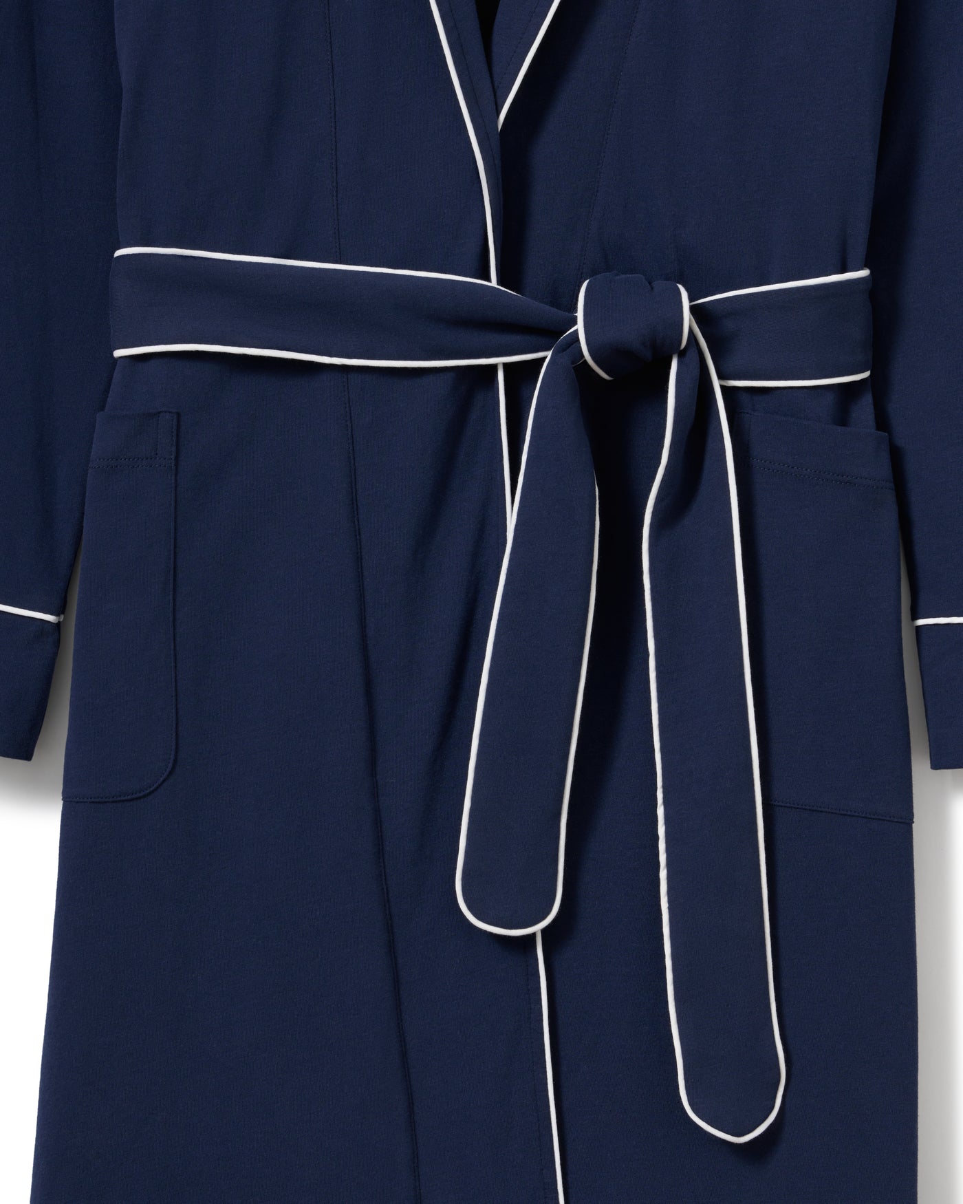 Women's Luxe Pima Cotton Navy Robe | Petite Plume