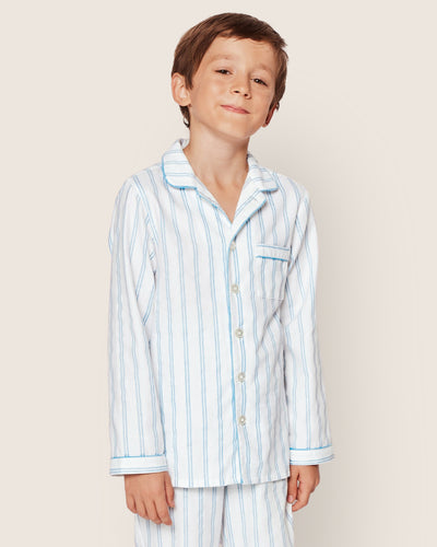 Children's Periwinkle Stripe Pajama Set | Petite Plume