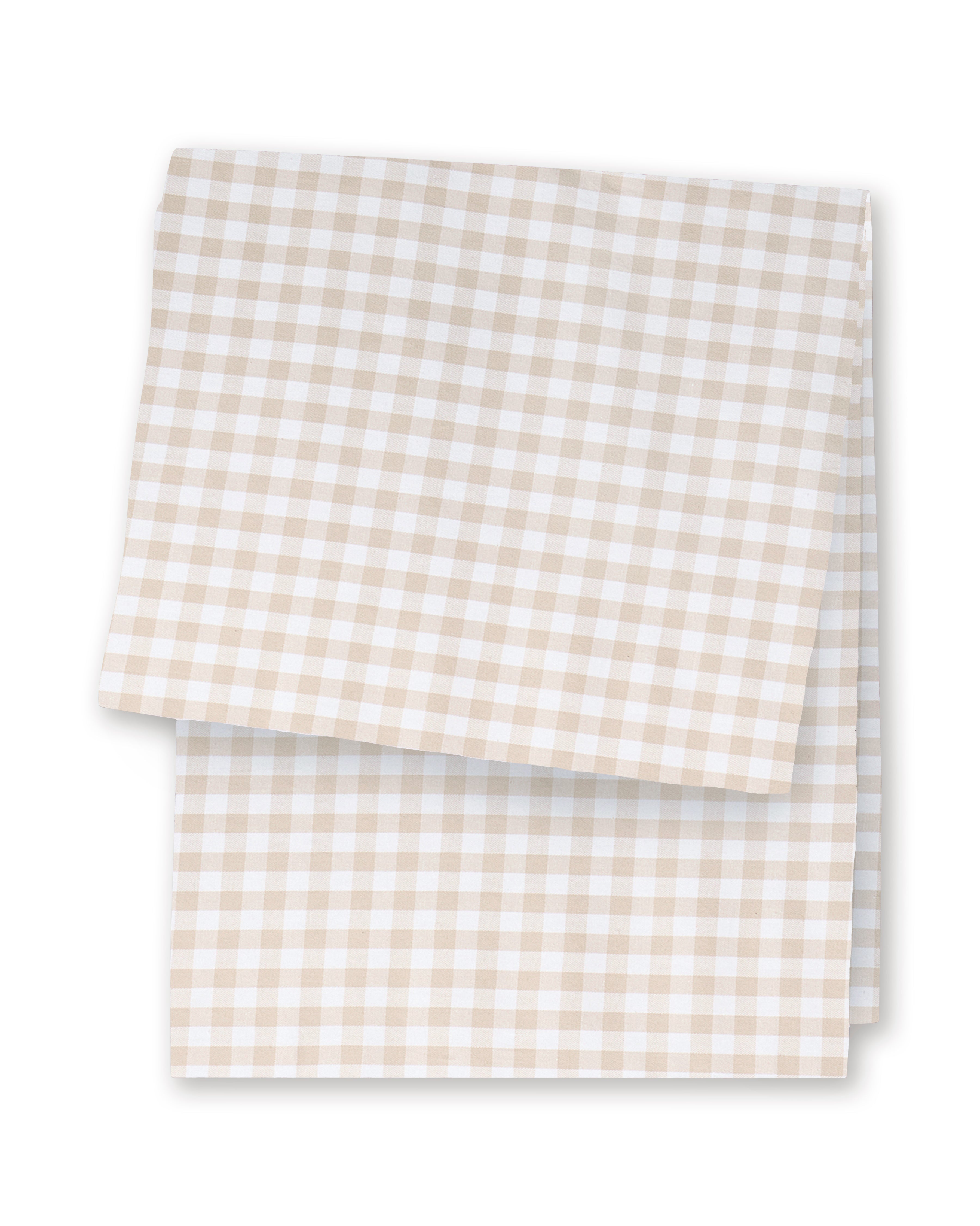 Signature Twill Table Runner in Camel Gingham