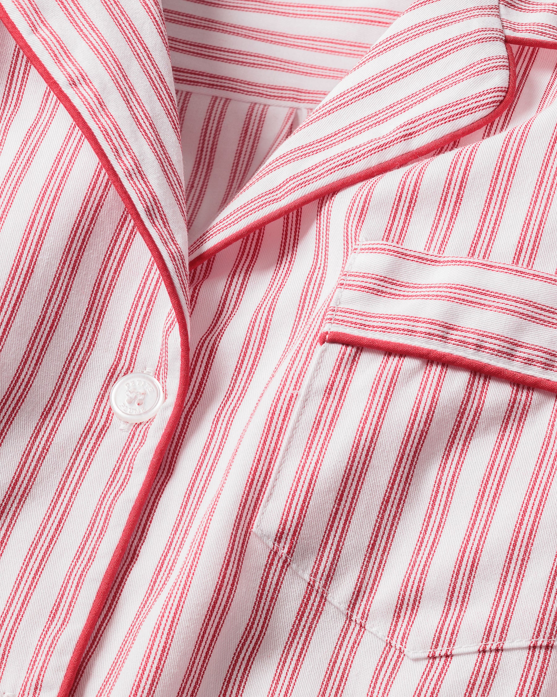Children's Antique Red Ticking Pajama Set| Petite Plume
