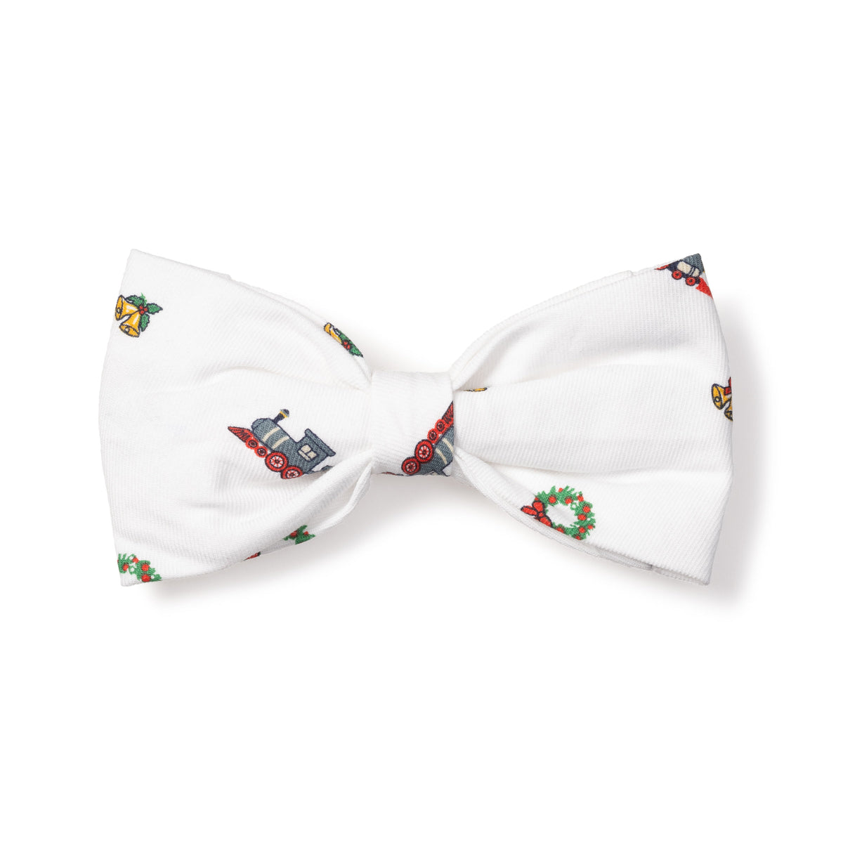 white dog bow