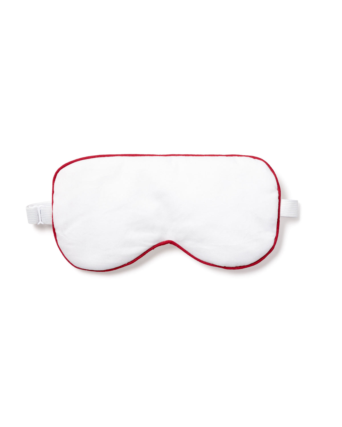 Adult's White Traditional Eye Mask with Red Piping | Petite Plume