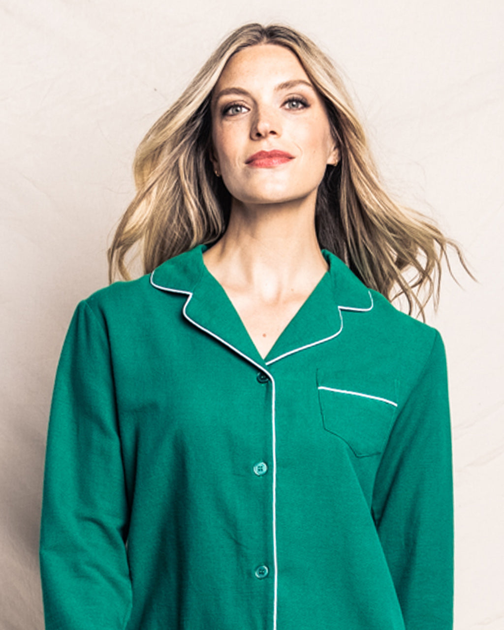 Women's Forest Green Classic Flannel Pajama Set – Petite Plume