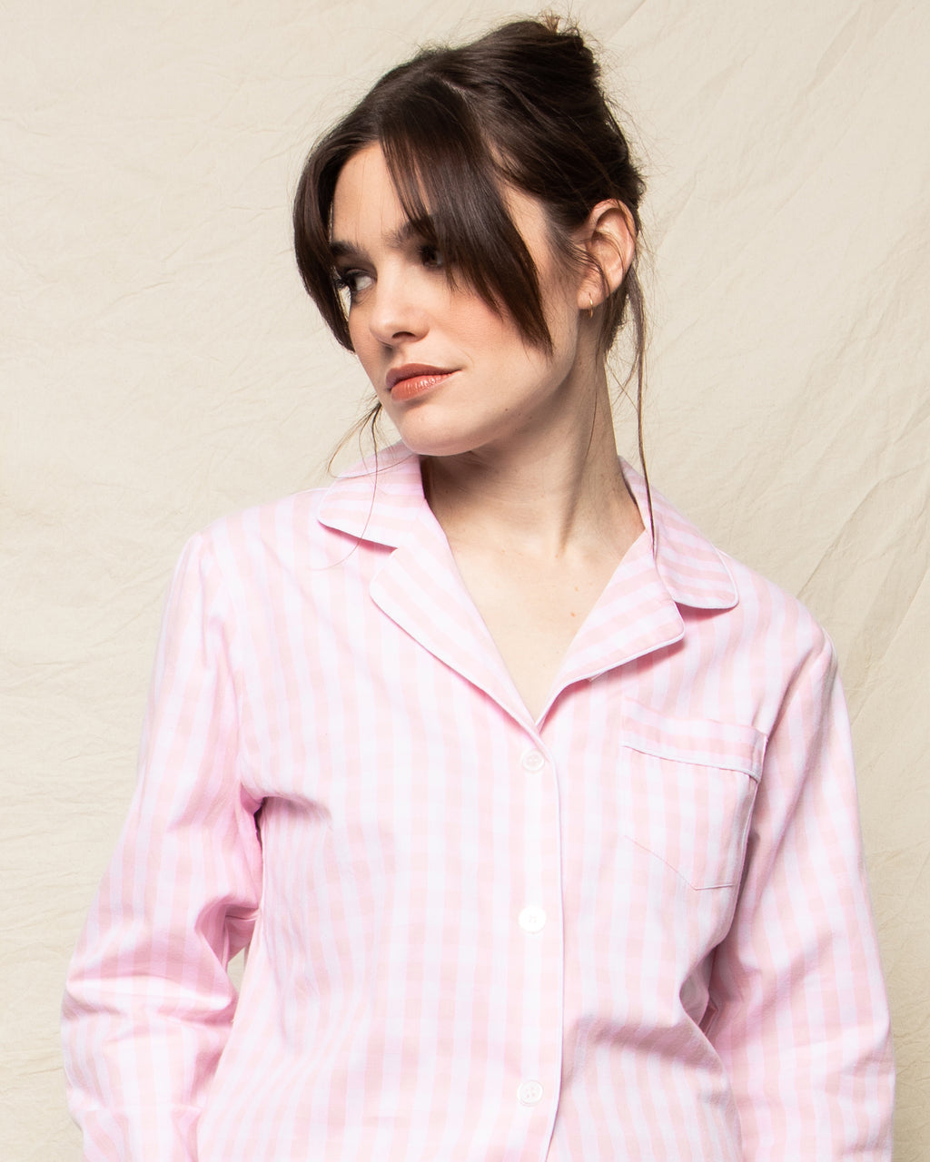 Women's Pink Gingham Pajama Set | Petite Plume