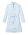 Women's Light Blue Gingham Robe | Petite Plume