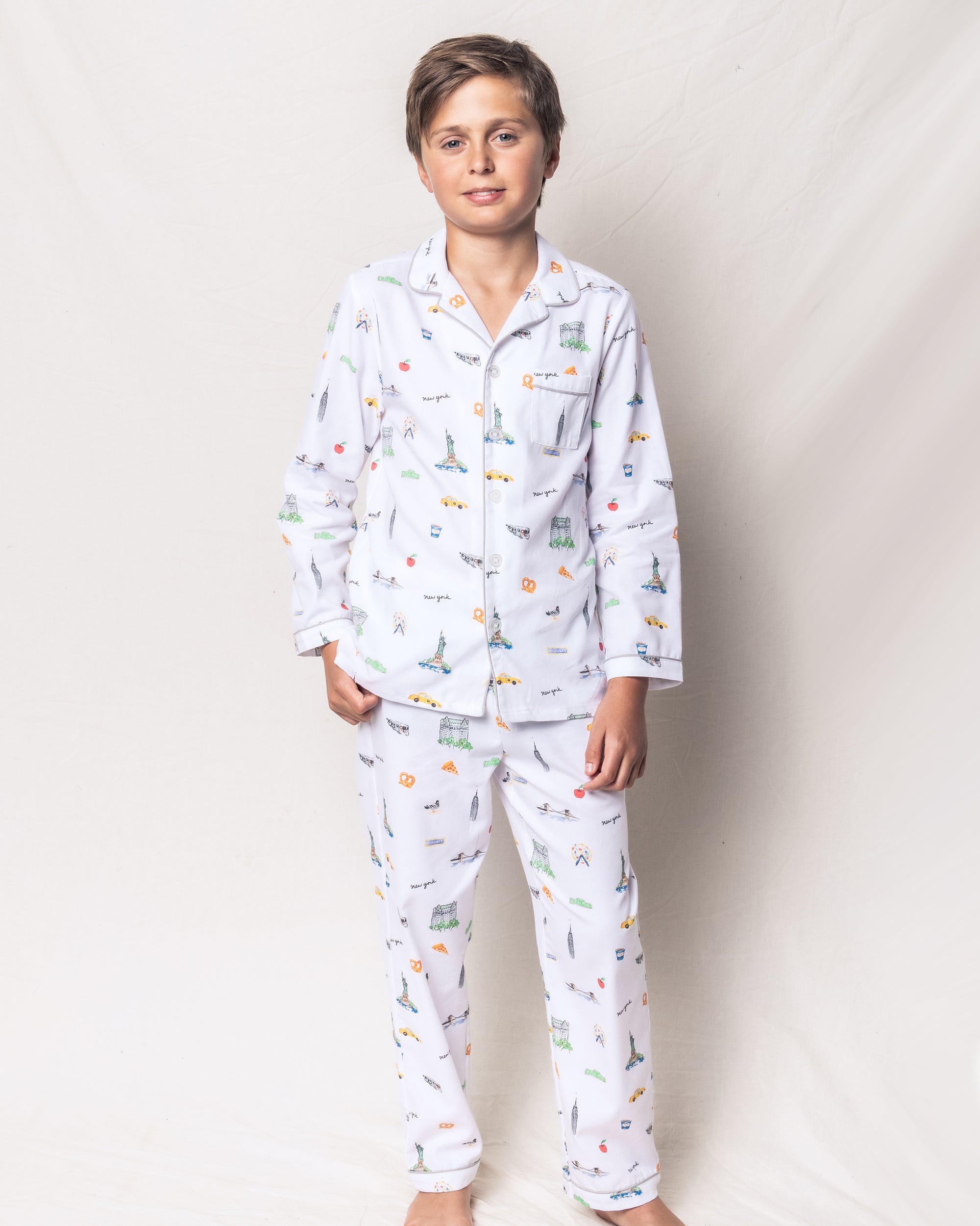 Kid's Twill Pajama Set in New York! New York!